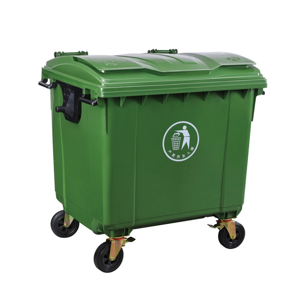 1100 Liters Garbage Bin Plastic with Wheels-Hygiene System-Made in ...