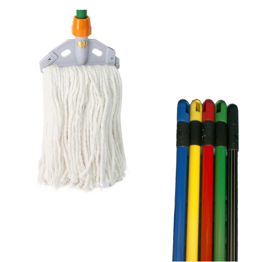 Vita Cotton Wet Mop 260 Gms (White) With Mop Holder & Metal Handle ...