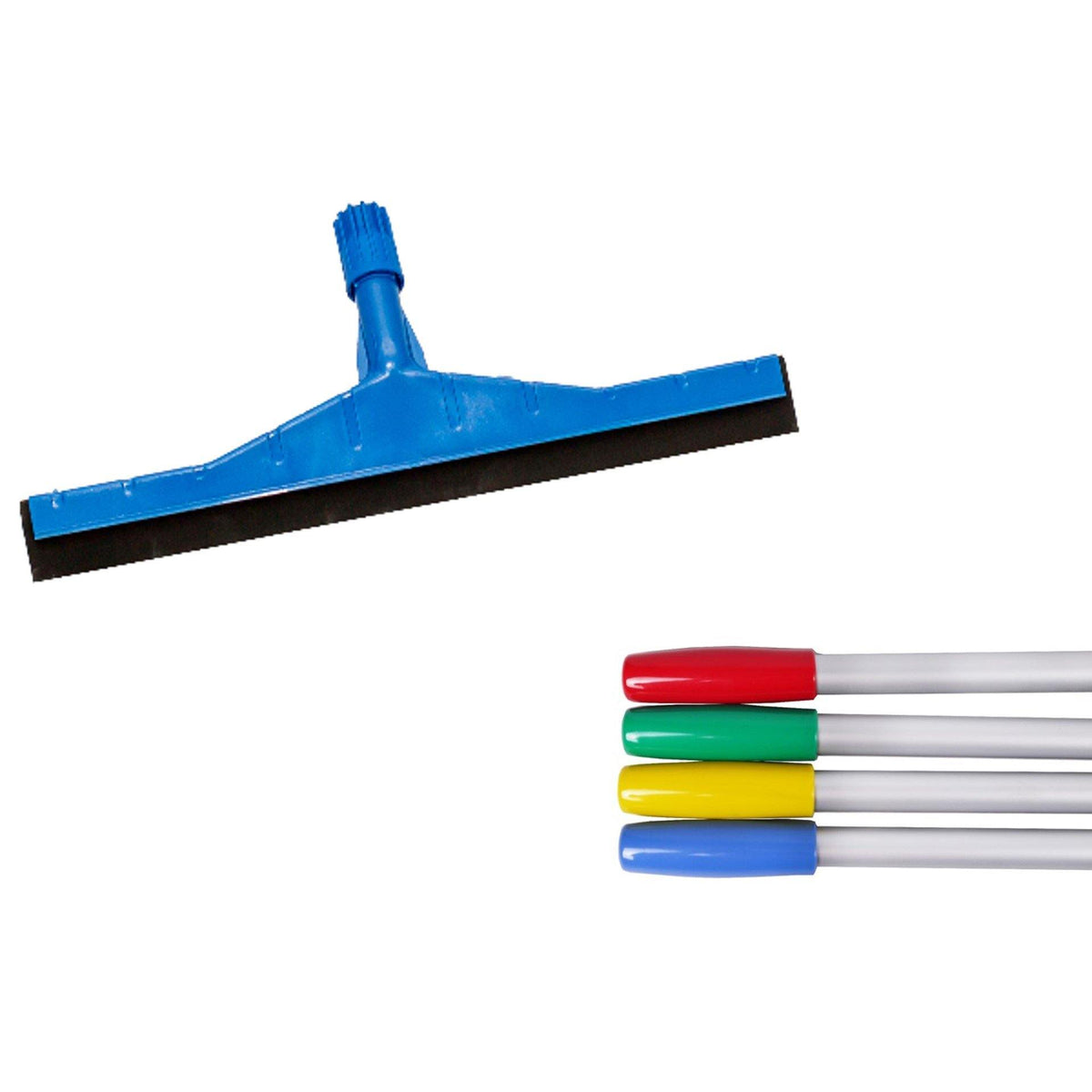 Floor Squeegee 55CM (Red, Yellow, Blue & Green) With Aluminium Handle ...